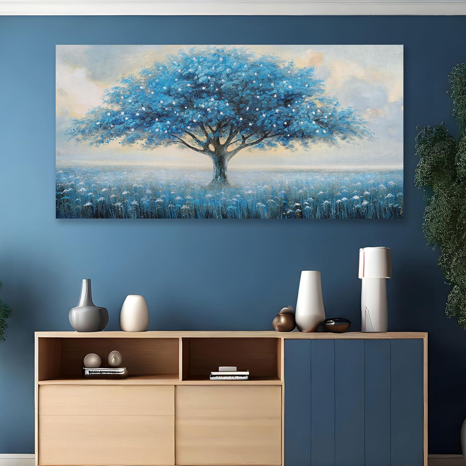 Lark Manor™ Tree Of Life Wall Art Abstract Modern Artwork Canvas Painting Textured Tree Pictures ...